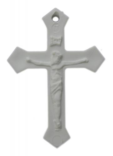 Plastic Crucifixes - 1 Dozen White, Rosary Cord: Plastic Crucifixes - 1 ...